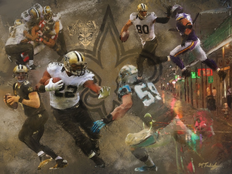Who Dat Nation New Orleans Saints Painting by Mark Trubisky